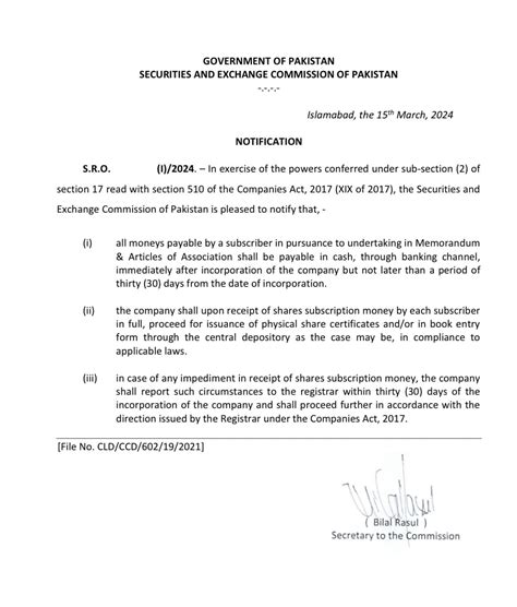 Naeem Maqsood Fca On Linkedin Secp Has Issued Further Guidance