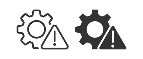 Gear And Warning Exclamation Mark Icon Vector Illustration Design 34994903 Vector Art At Vecteezy