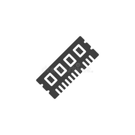 Ram Random Access Memory Icon Vector Filled Flat Sign Solid Pictogram Isolated On White
