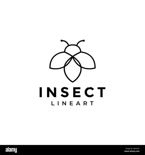 Line Geometric Bug Insect Logo Design Stock Vector Image And Art Alamy