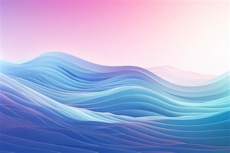 Premium Ai Image Abstract Gradient Wave Patterns Evoking A Calming Seascape