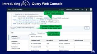 IBM THINK IBM Cloud SQL Query Introduction PPT