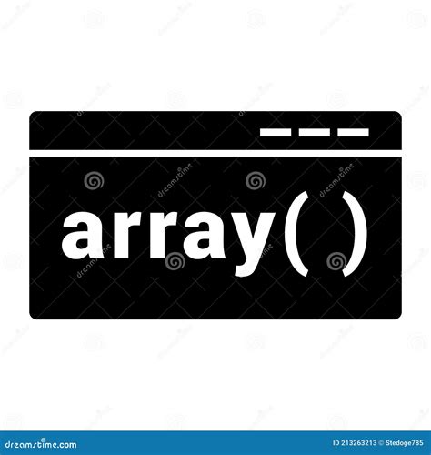 Array Code Icon Isolated On White Background Flat Style Stock Vector