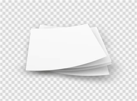 Premium Vector Realistic Blank Paper Sheetsvector Illustration
