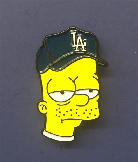 Los Angeles Dodgers Bart Simpson Pin The Simpsons Rare Htf 1868473081