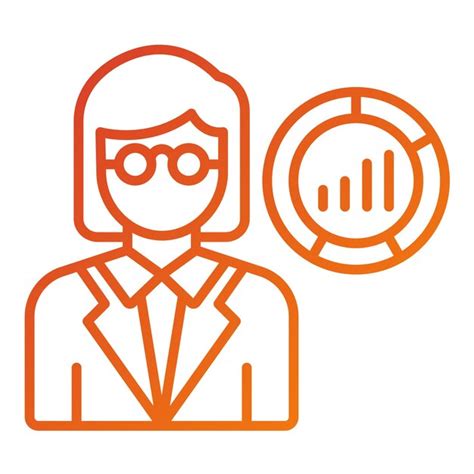 Vector Design Data Scientist Female Icon Style Premium Vector