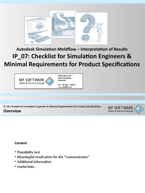 Ip 07 Checklist For Simulationsandrequirements Pdf Simulation