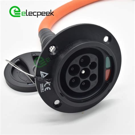 Ev Charging Connector Iec 62196 2 Type 2 Socket Ac Charge Port 16a 250v Connector Single Phase