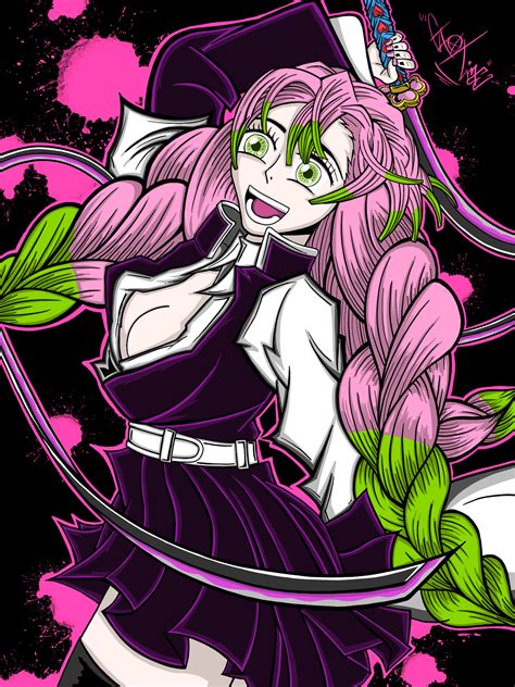 Artstation Mitsuri Kanroji Love Hashira