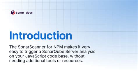 Introduction Sonar Documentation