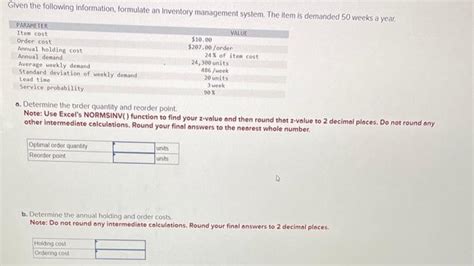 Solved Given the following information, formulate an | Chegg.com