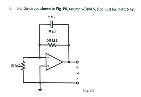 solved for the circuit shown in fig p6 ﻿assume v 0 4v