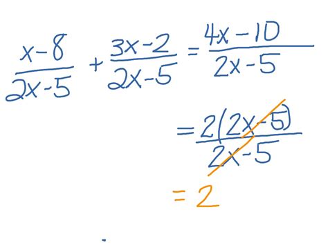 Adding Rational Expressions Like Denominators Math Rational Expressions Showme