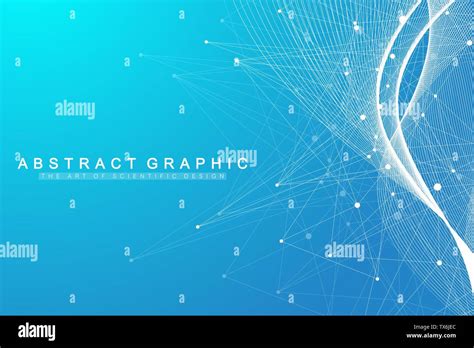 Geometric Graphic Background Molecule And Communication Connected Lines With Dots Minimalism