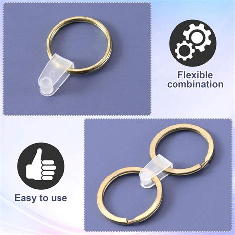 200 Stück Schlüsselanhänger Clips Aus Kunststoff Acryl