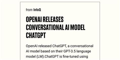 Openai Releases Conversational Ai Model Chatgpt Briefly