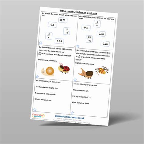Year 4 Halves And Quarters As Decimals Reasoning And Problem Solving