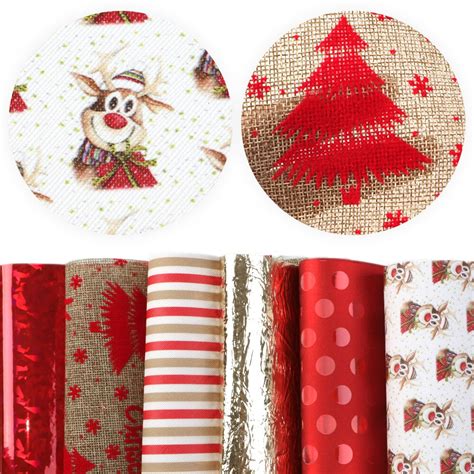 6pcs 2034cm Christmas Theme Faux Leather Assorted Vicedeal