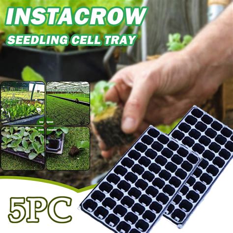 Bouanq Seed Growing Tray Plant Growing Trays 50 Cells Trays Bpa Free