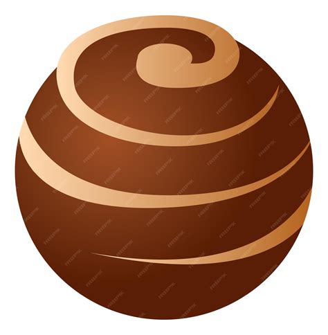 Premium Vector Chocolate Ball Candy Icon Cartoon Cream Bonbon