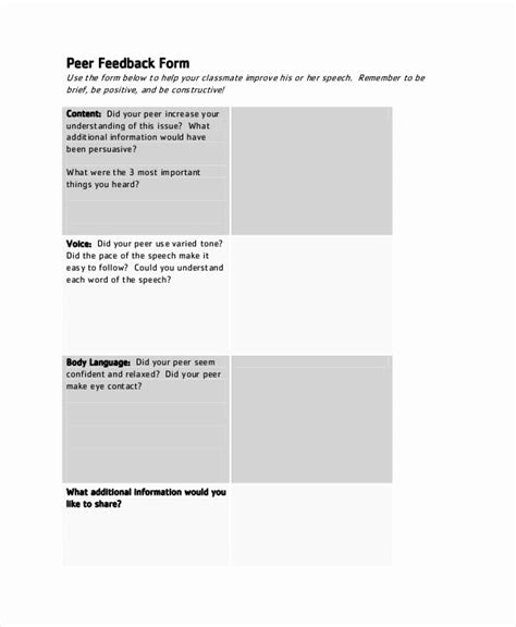 Peer Review Template Peterainsworth