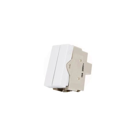 Interruptor Duplo Simples 10a250v Branco Margirius Sleek Projel