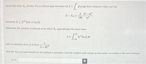 solved recall that when sn denotes the n interval