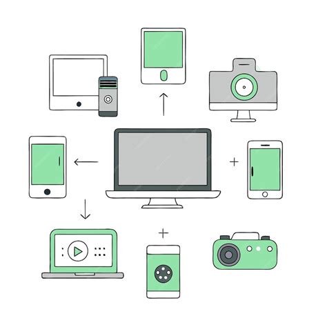 Premium Vector Illustrative Representation Of An Array Of Electronic Devices