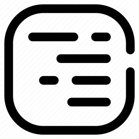 Right Align Text Alignment Message Icon Download On Iconfinder