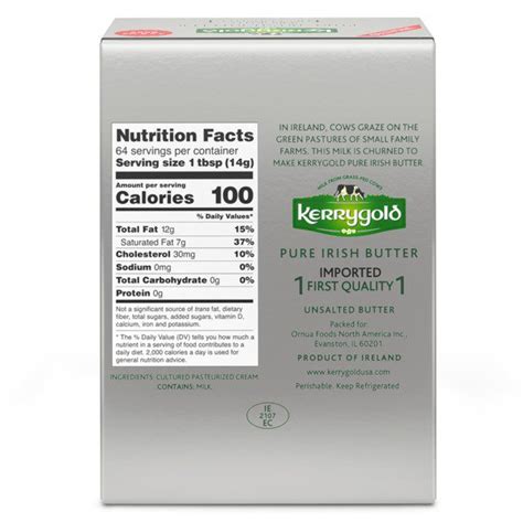 Kerrygold Unsalted Irish Butter 4 X 8 Oz Costco Food Database