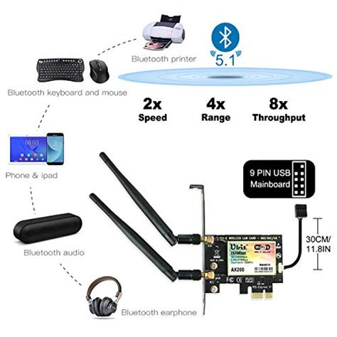 Ubit AX WiFi WiFi Card Dual Band Mbps AX PCIE Wireless Power Your Setup With Premium