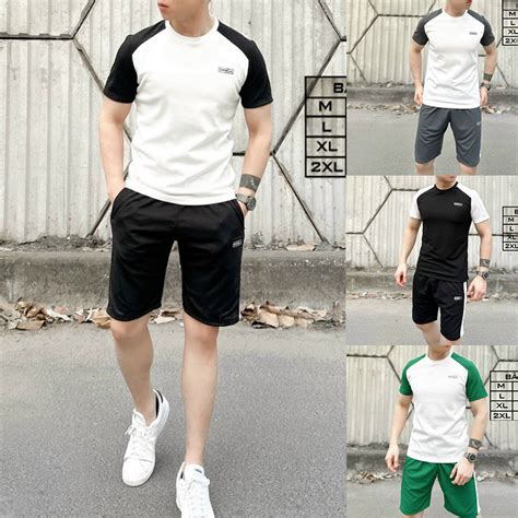 Mua B Nam Set Th Thao V I Cotton T Ong Tay Ph I M U H Ng Xu T C C P Gi R Nh T Tecki Vn