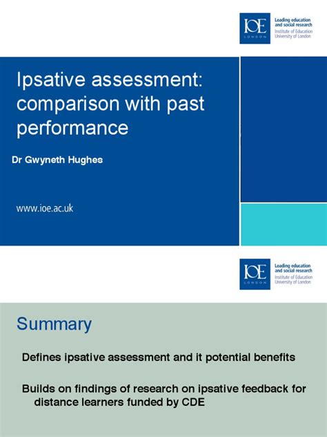 Ipsative Assessment Ppt Hughes Pdf Psychological Concepts Human
