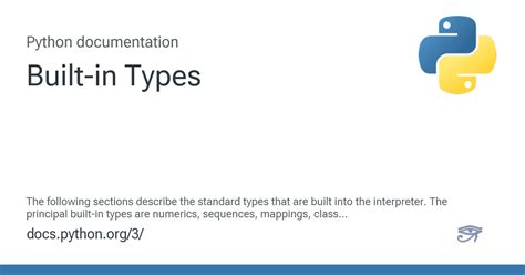 Built In Types — Python 3150a1 Documentation