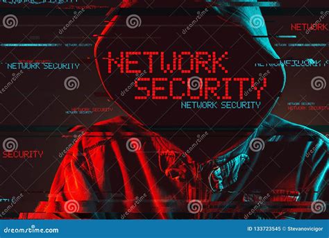 Network Security Concept With Faceless Hooded Male Person Stock Image Image Of Authorization