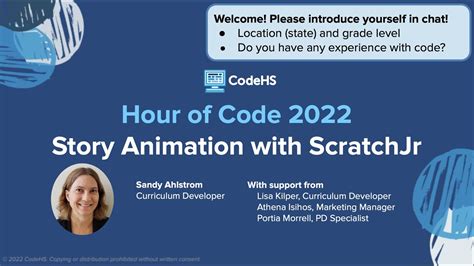 Codehs Hour Of Code Program A Story In Scratchjr Youtube