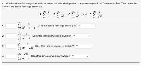 solved match the following series with the series below in