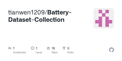 Github Tianwen1209battery Dataset Collection