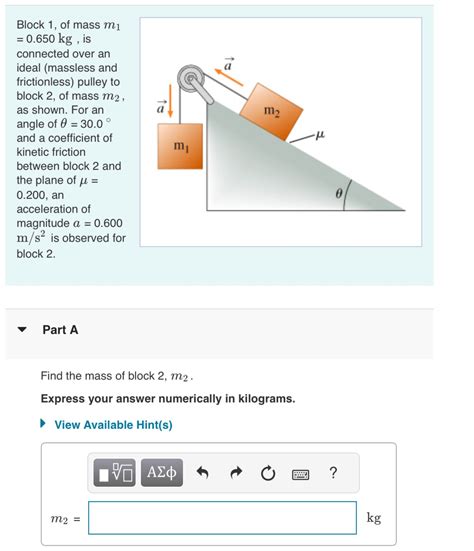 Solved Block 1 Of Mass M1 0 650kg Isconnected Over Chegg Com