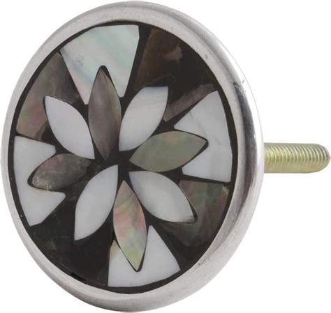 6 Piece Premium Mother Of Pearl Gold Drawer Knobs Decorative Gold