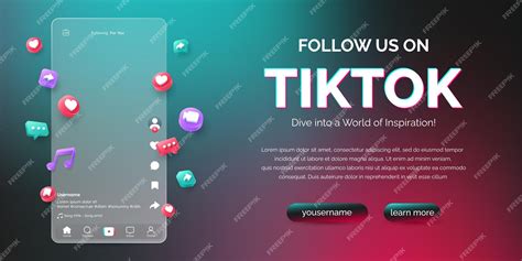 Premium Vector 3d Tiktok App Interface Post Illustration