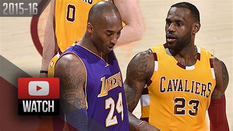 Lebron James Vs Kobe Bryant Epic Duel Highlights 20160210 Cavaliers