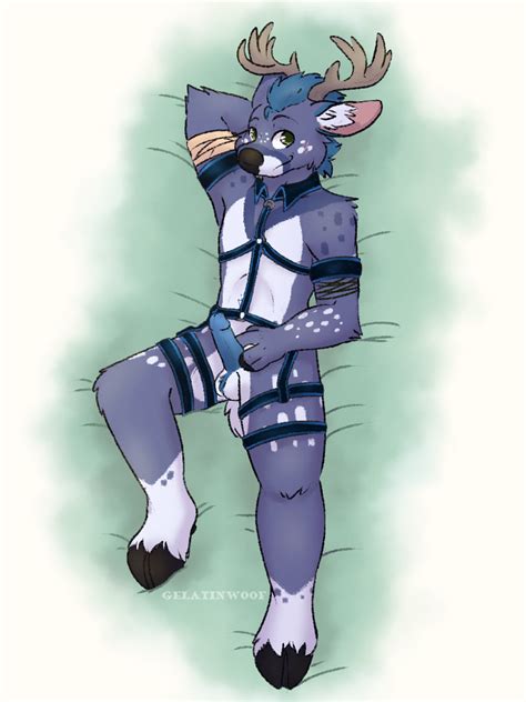 Rule Anthro Chest Harness Deer Erection Gelatinwoof Genitals Harness Hi Res Leather