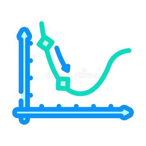 Gradient Descent Arrow Machine Learning Color Icon Vector Illustration