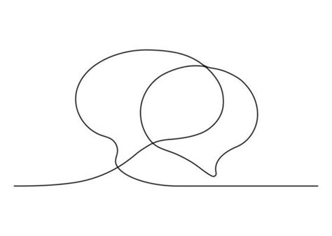 Continuous Line Speech Bubble Vector Art Icons And Graphics For Free Download