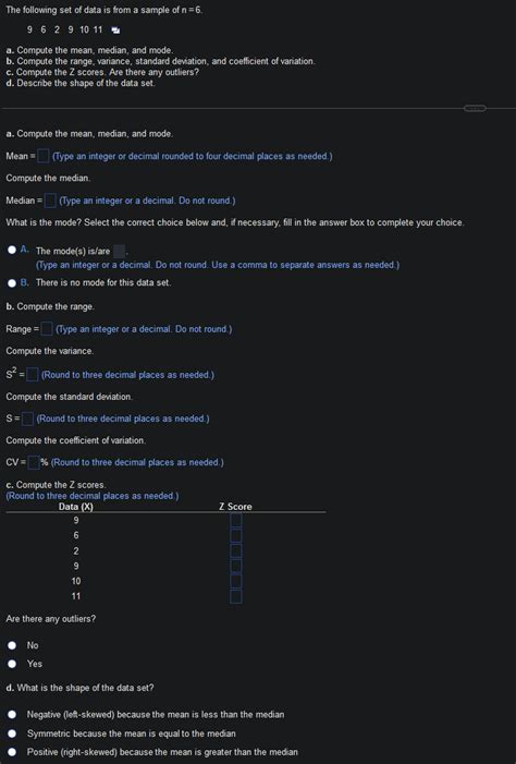 Solved A Compute The Mean Median And Mode B Compute The Chegg