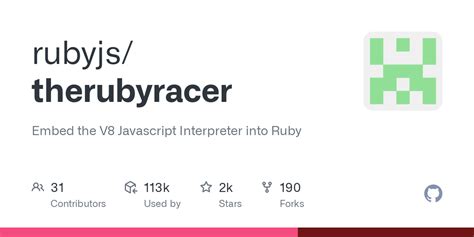 Github Rubyjstherubyracer Embed The V8 Javascript Interpreter Into Ruby