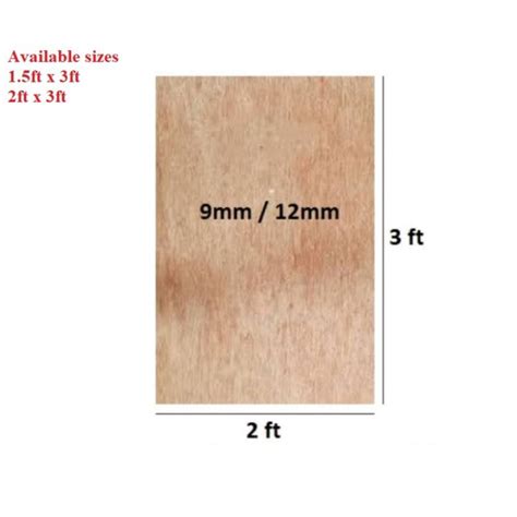 Ft X Ft Papan Plywood Solid Plywood Mm Mm Lazada