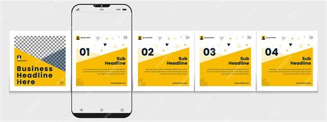 Premium Vector Set Of Linkedin Carousel Post Editable Business Social Media Instagram Carousel