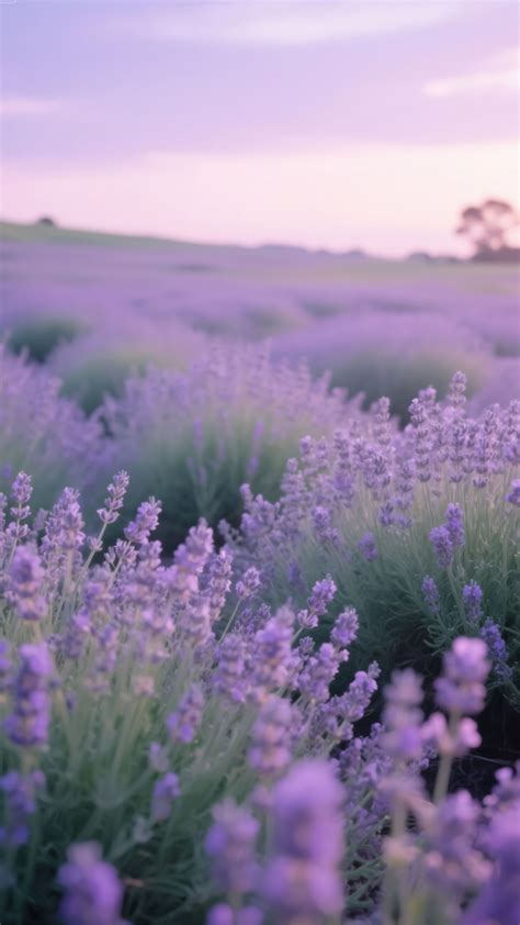 Lavender Field Wallpaper Dreamy Pastel Sky In 4k Hd